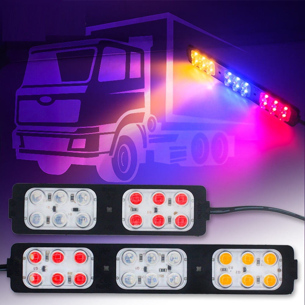 Flashing lights, red and blue flashing lights, roof flashing lights ...