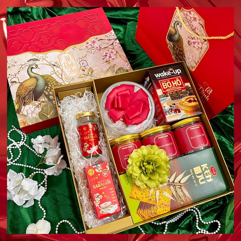 Gift box CNY Prosperity, gift set CNY nutritious nuts, bird's nest ...