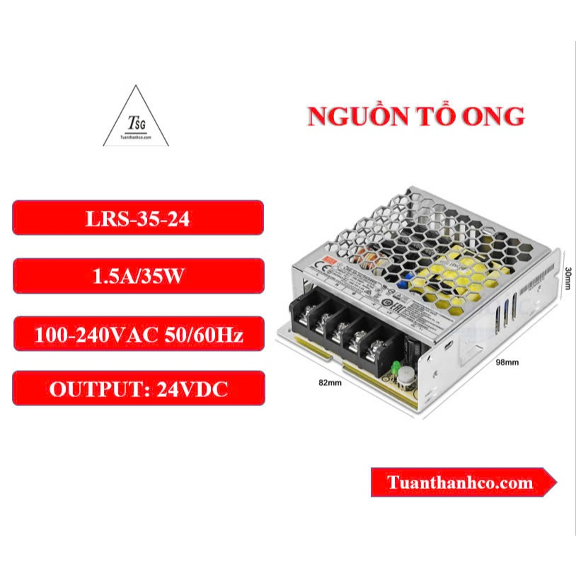 [GOOD Product] 35W Honeycomb Power Supply LRS-35-24 MINWELL | Shopee Malaysia
