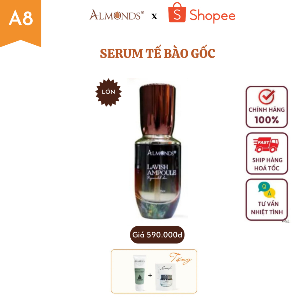 Almonds ROOT CELL SERUM restores moisture, plumps and smooths skin ...