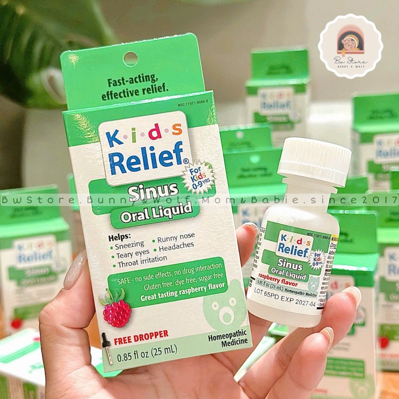 Kids Relief Sinus Oral Liquid Nose and Throat Syrup for Children 0-9 ...