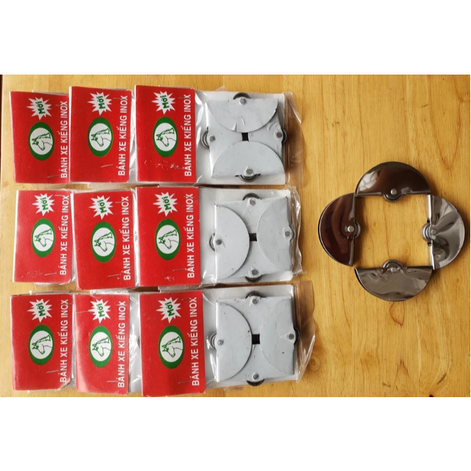 Set of 04 Stainless Steel Glass Wheels (Semicircular Wheels/Moon ...