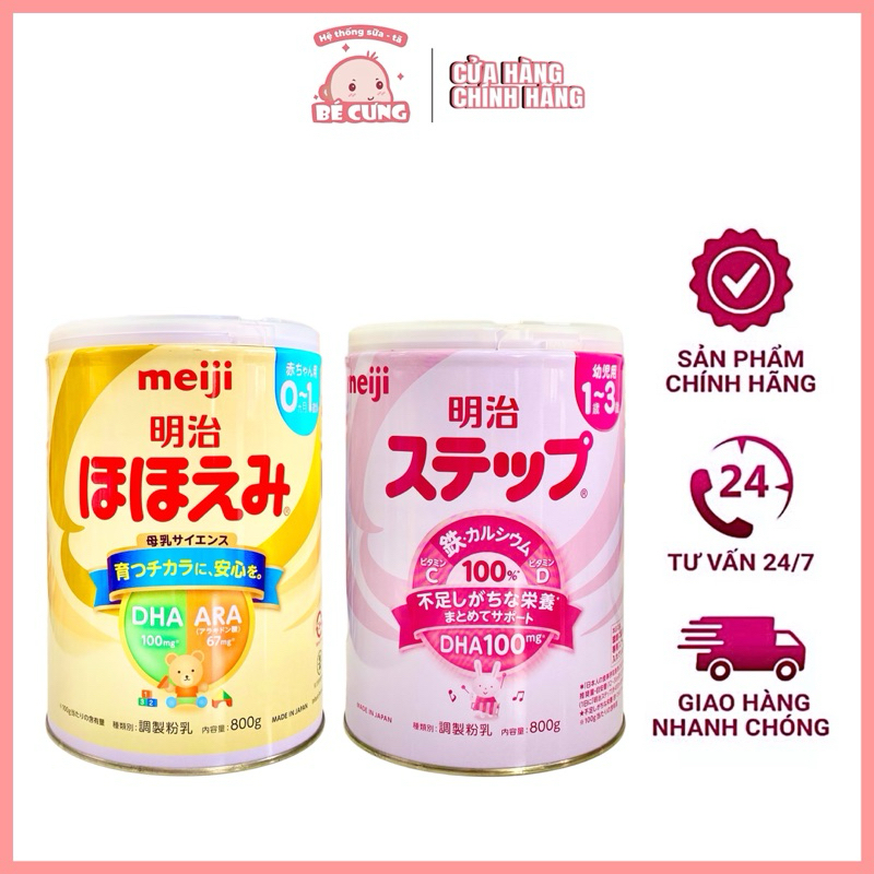 Japan Domestic Meiji Powdered Milk [0-1 and 1-3] 800g – Formula Milk for Newborns and Young ...