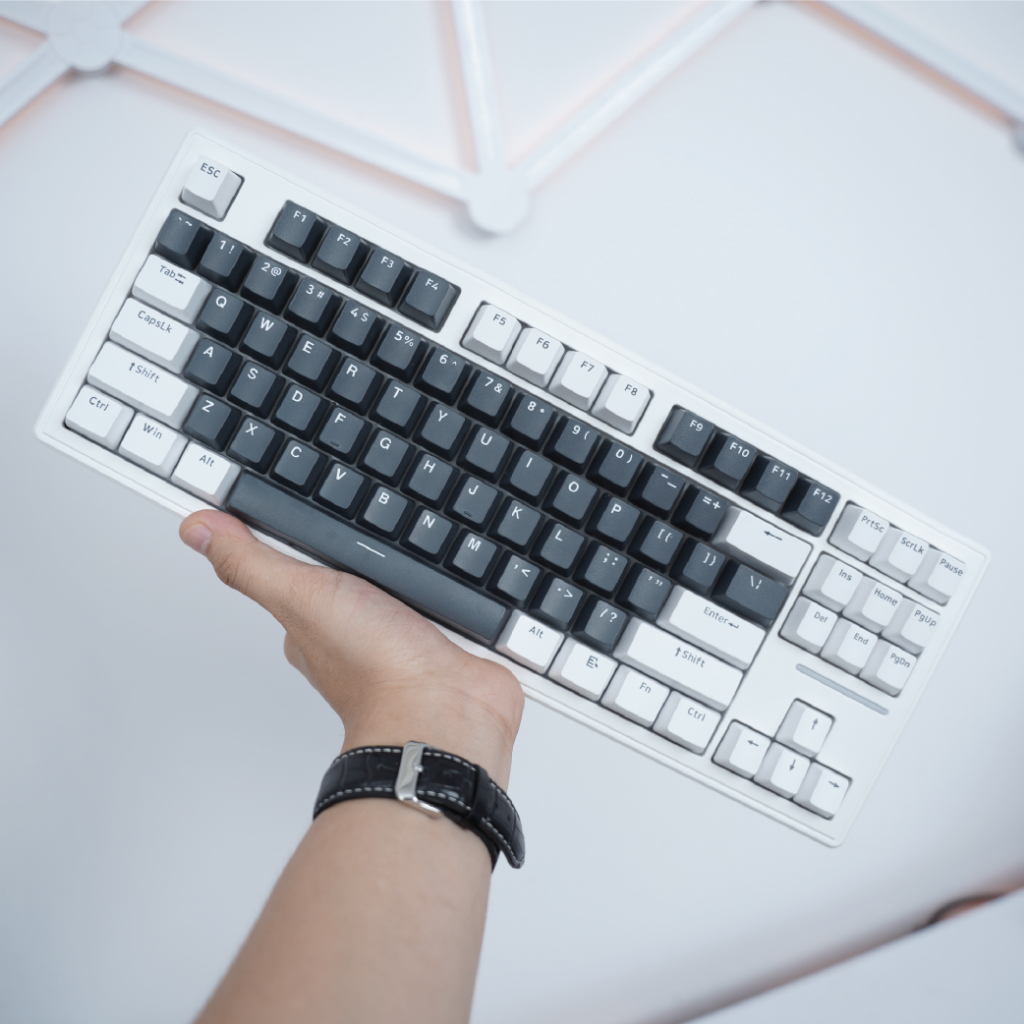 Xinmeng M87 White Switch Led Rainbow Rgb Keyboard With Hotswap 87 Keys ...