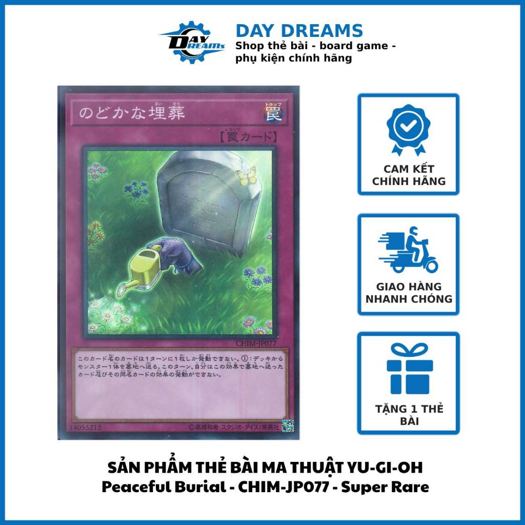 Genuine YUGIOH CARD: Peaceful Burial - CHIM-JP077 - Super Rare | Shopee Malaysia
