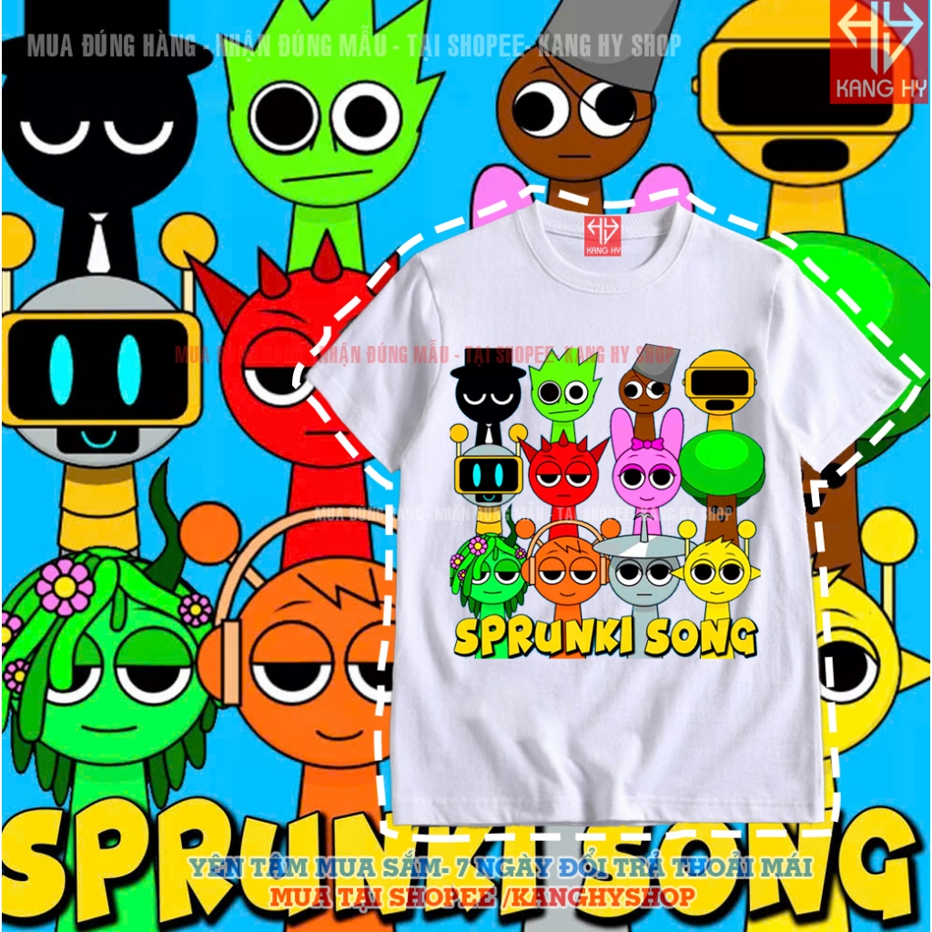 Incredibox sprunki F725 music printed t-shirt | Shopee Malaysia