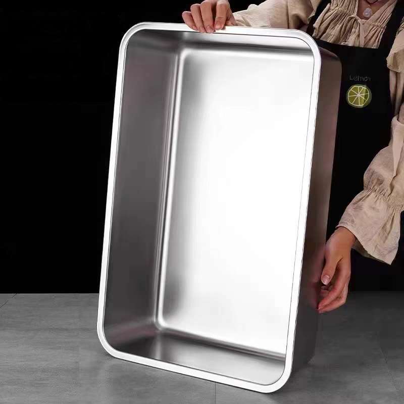Thick 304 stainless steel tray, size 40x60, many sizes with lid, deep ...