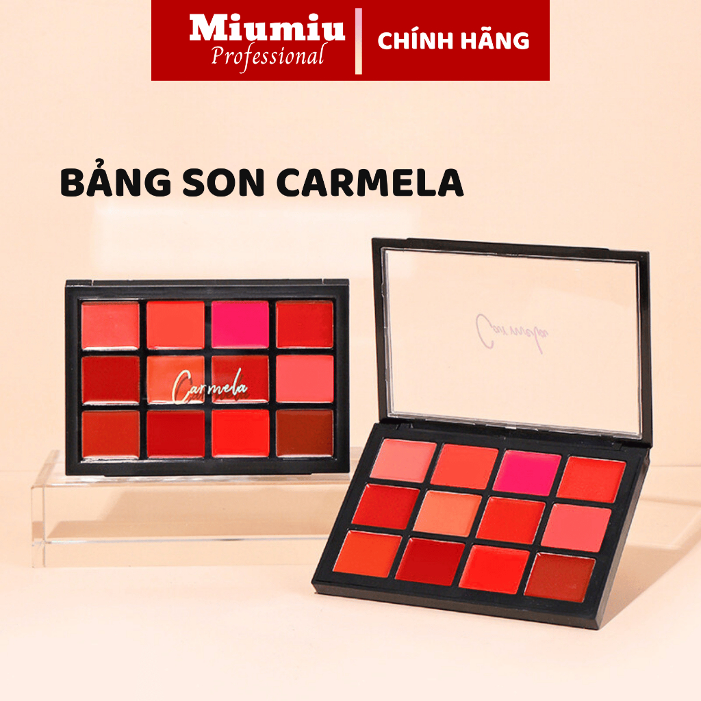 Carmela 12-pan Premium Lipstick Palette with Matte Lipstick, Standard ...