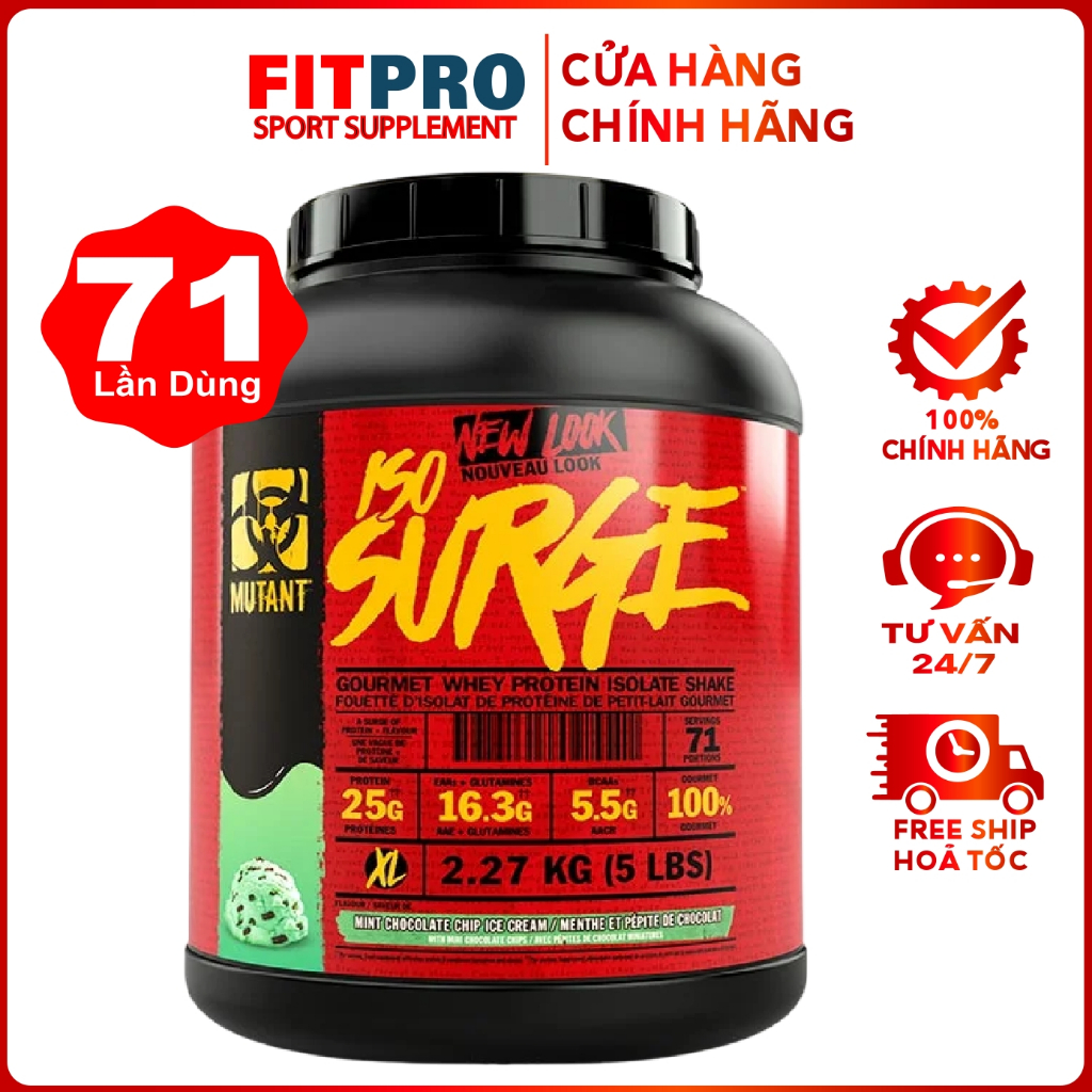 Mutant Iso Surge 2.3kg (71 Servings), Muscle Protein Supplement, Whey ...