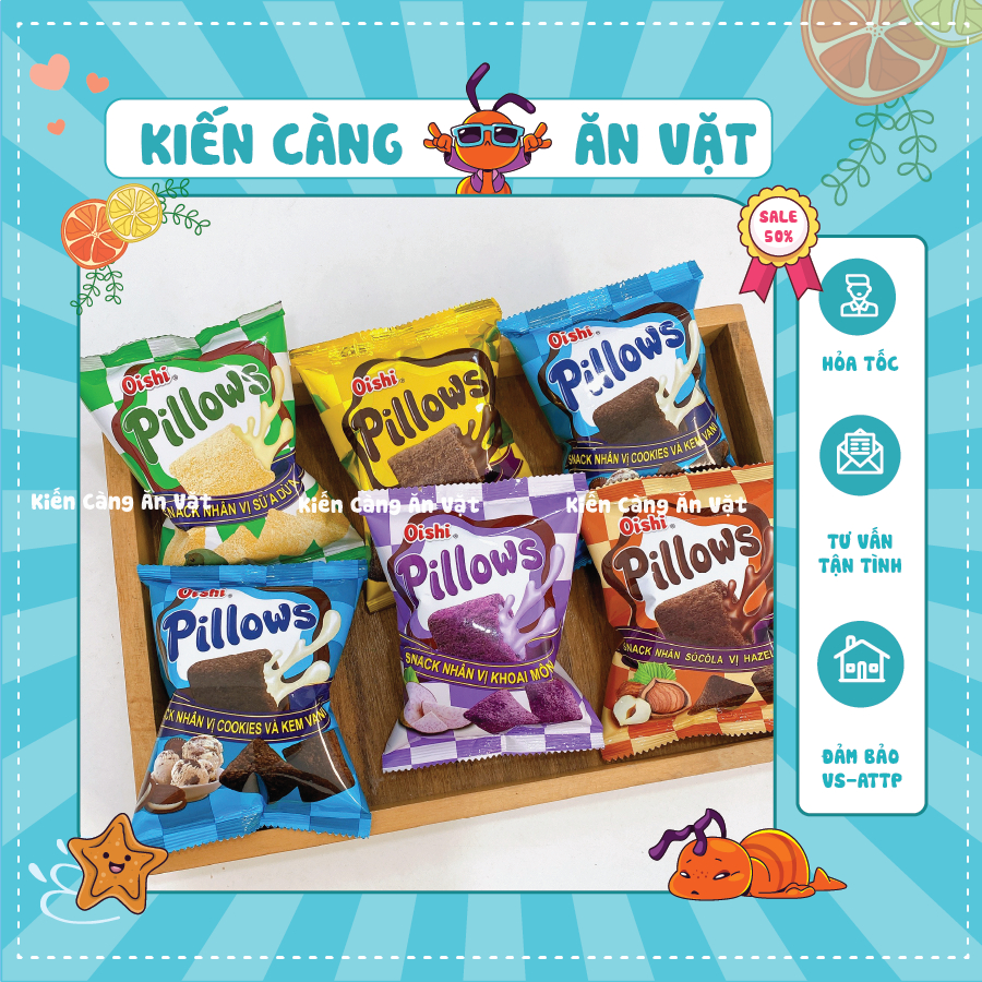 [COMBO 10 PACK] Oishi Snack Pillows with Coconut Milk - Chocolate ...