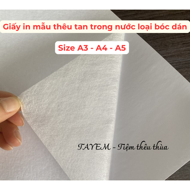 Water Soluble Embroidery Pattern Printing Paper Peel and Stick Size A3 ...