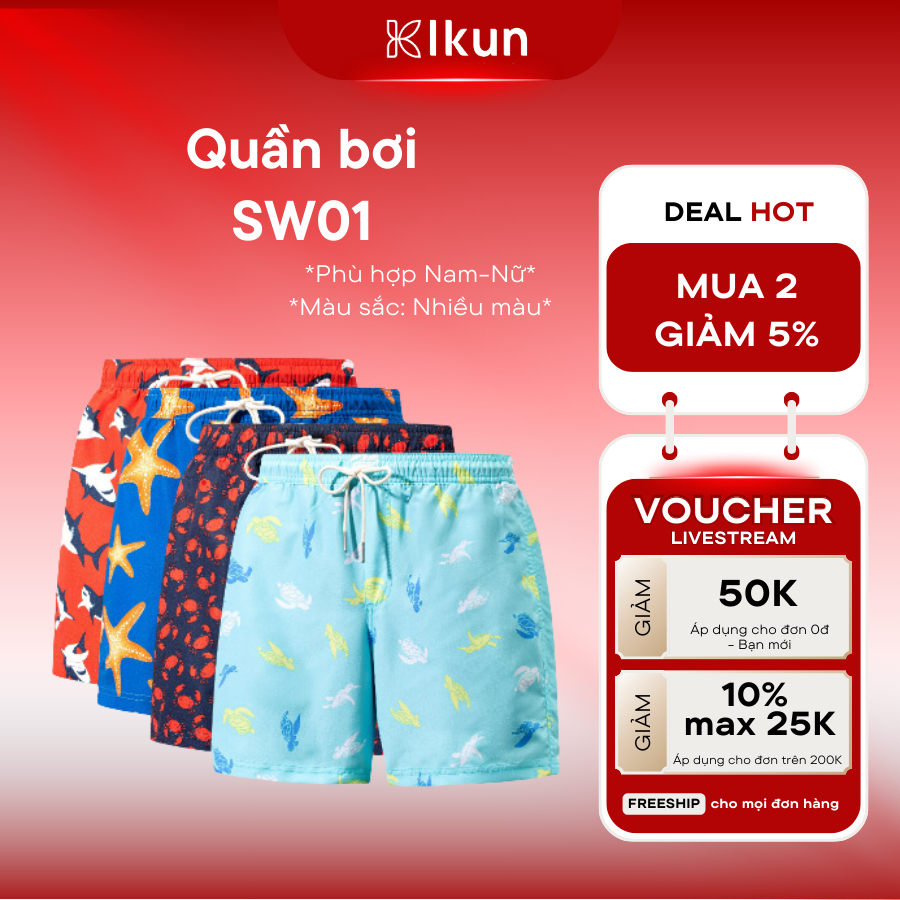 Ikun boys' swimming trunks with funny patterns, 2 layers, waterproof, size 40-70kg | Shopee Malaysia