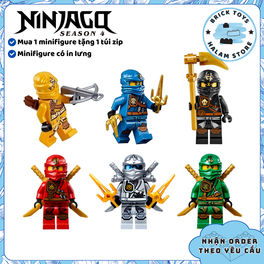 Ninjago season 4 minifigures toys - ninja jungle robe assembly model ...