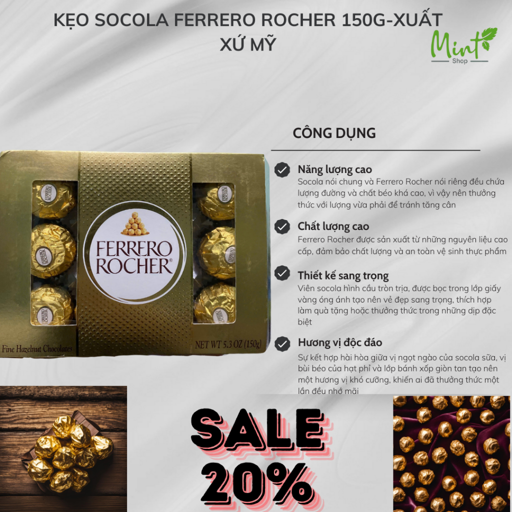 Ferrero ROCHER CHOCOLATE 150G - MADE IN USA | Shopee Malaysia