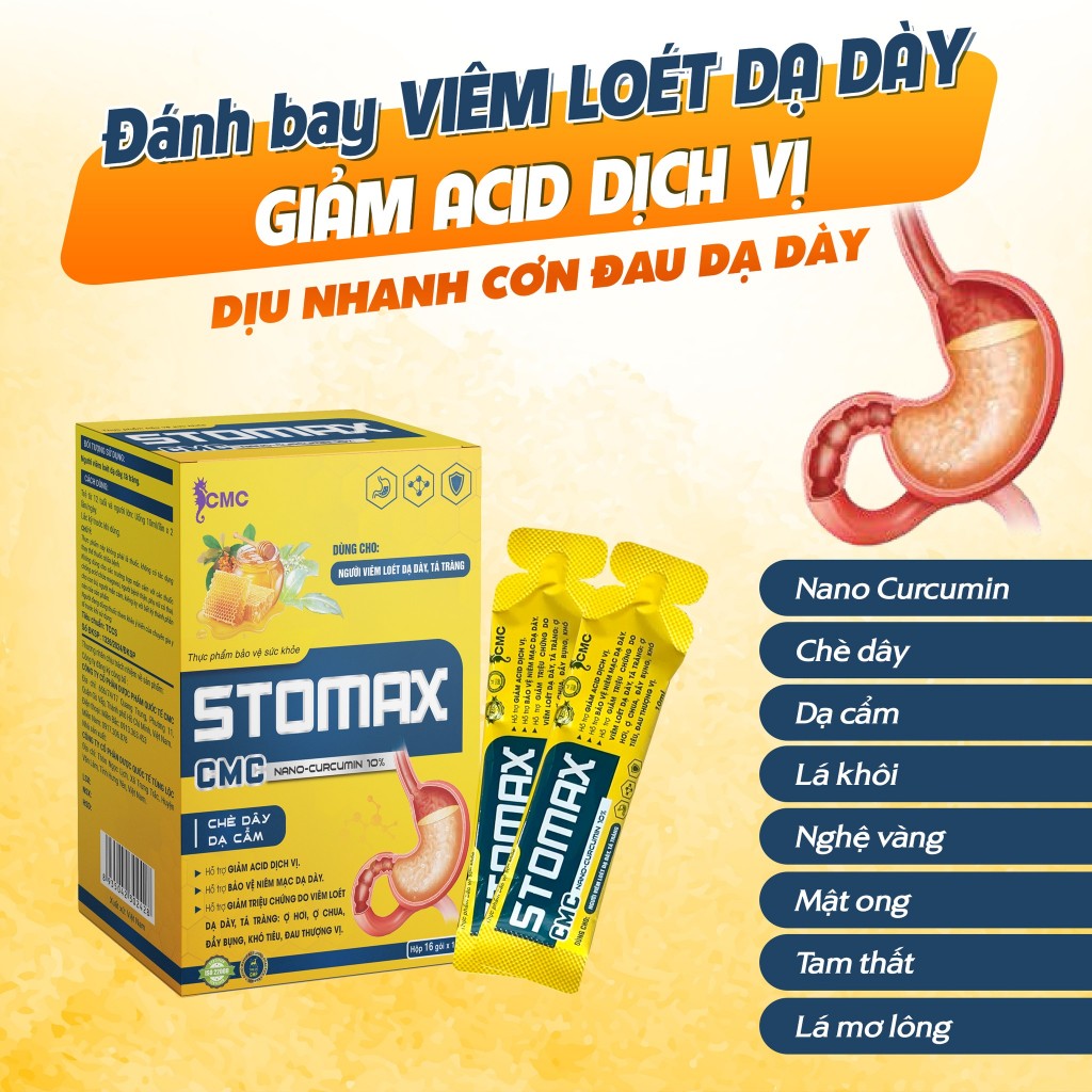 Stomax CMC helps reduce symptoms caused by stomach and duodenal ulcers ...