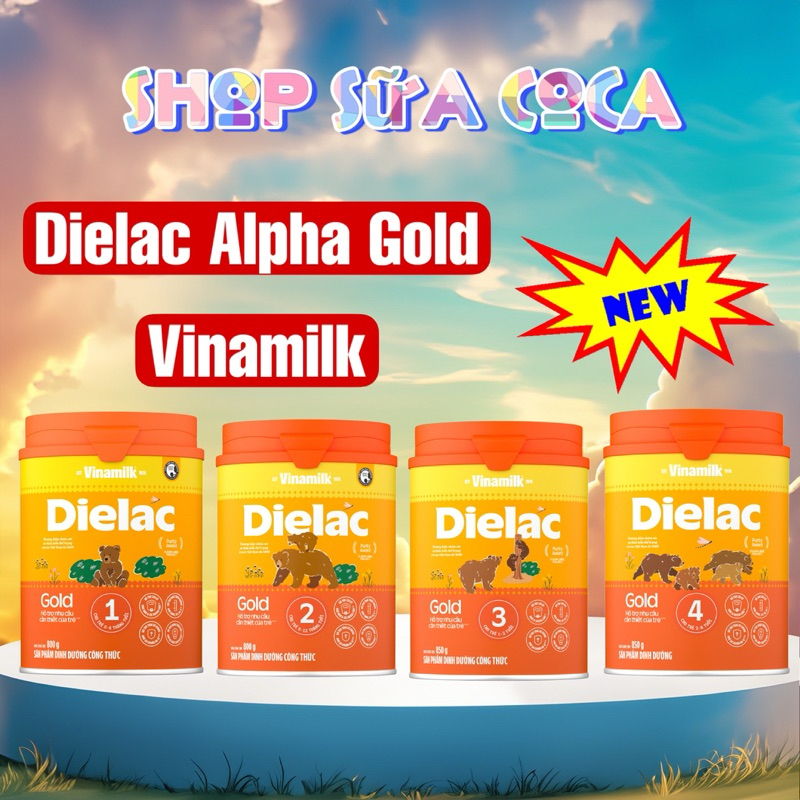 Vinamilk Dielac Alpha Gold 1,2,3,4 850gr and 1.4kg new date | Shopee ...