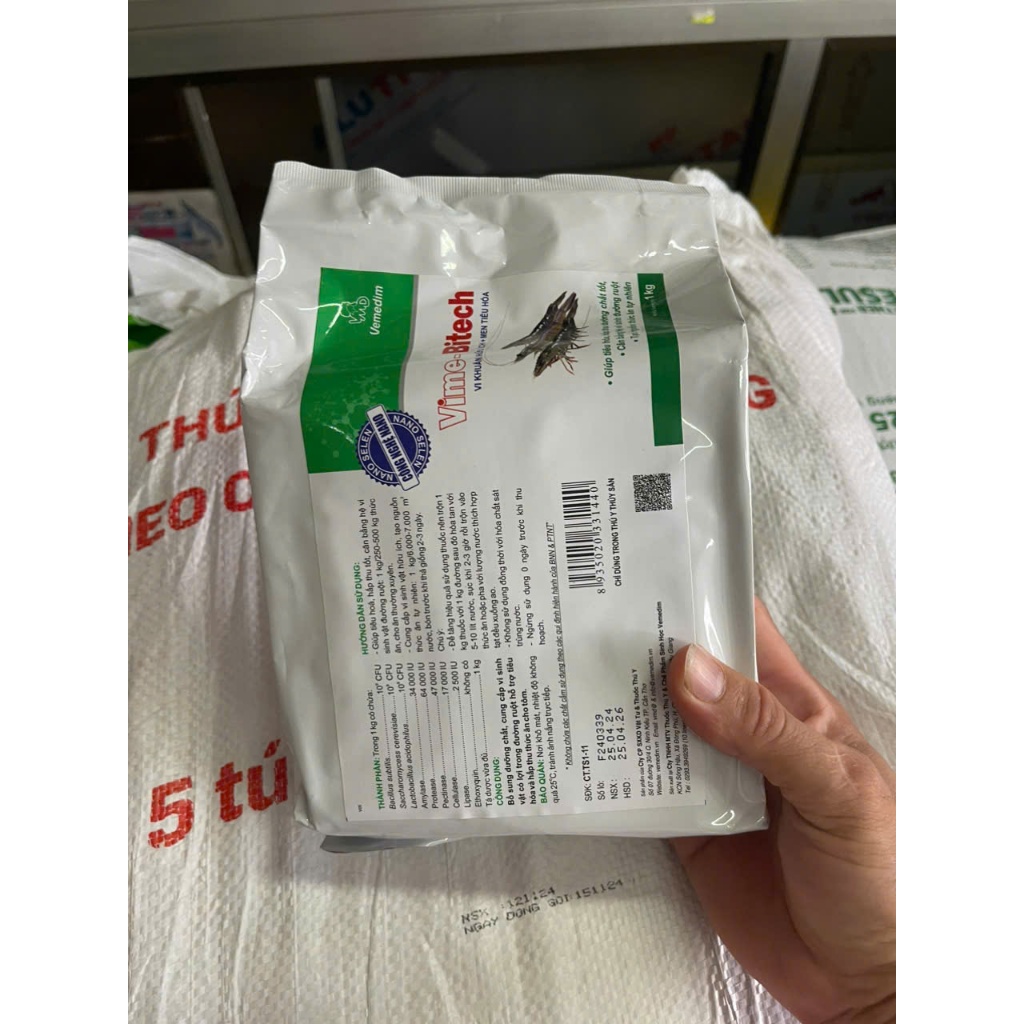 Vime Bitech 1Kg/package, probiotics for shrimp and fish ponds, decompose dirty mud bottom water ...