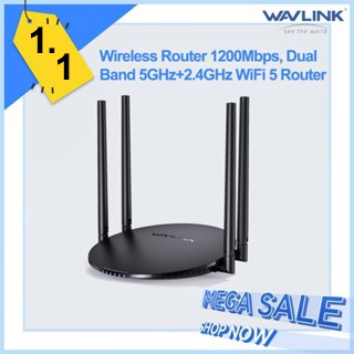 Wavlink Wireless Router 1200Mbps, Dual Band 5GHz+2.4GHz WiFi 5 Router ...
