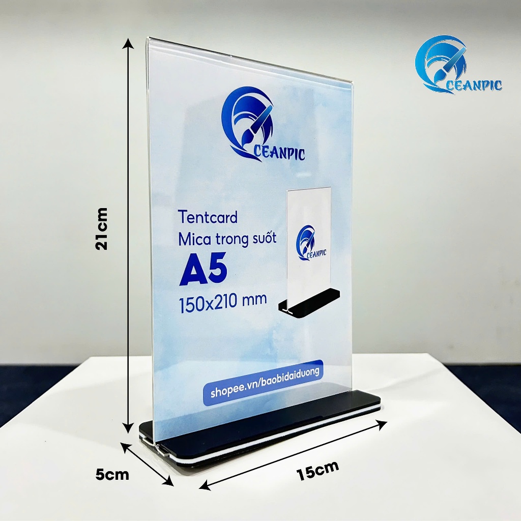 Ceanpic mica Tabletop Menu Shelf - Transparent mica board A4, A5, A6 ...