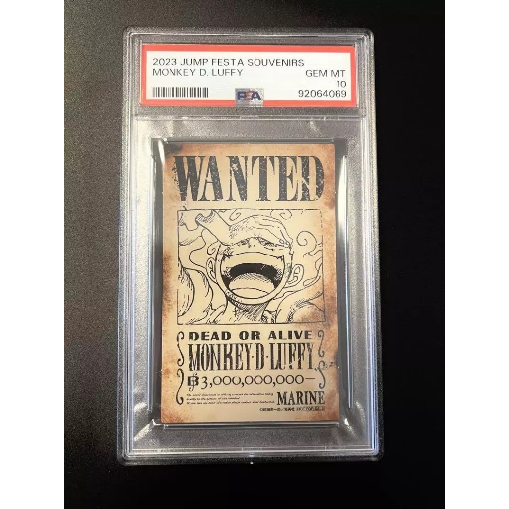 One Piece Card PSA10 promo Card Japanese wanted note Nika Luffy festa ...