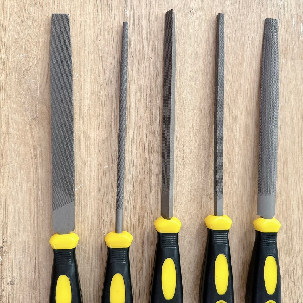 Set of 5 Taiwanese metal sharpening files, 8 inches, 200mm long blade ...