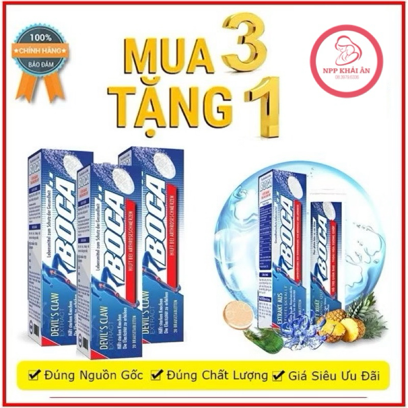Combo buy 3 get 1 free box of BOCA effervescent tablets to relieve bone ...