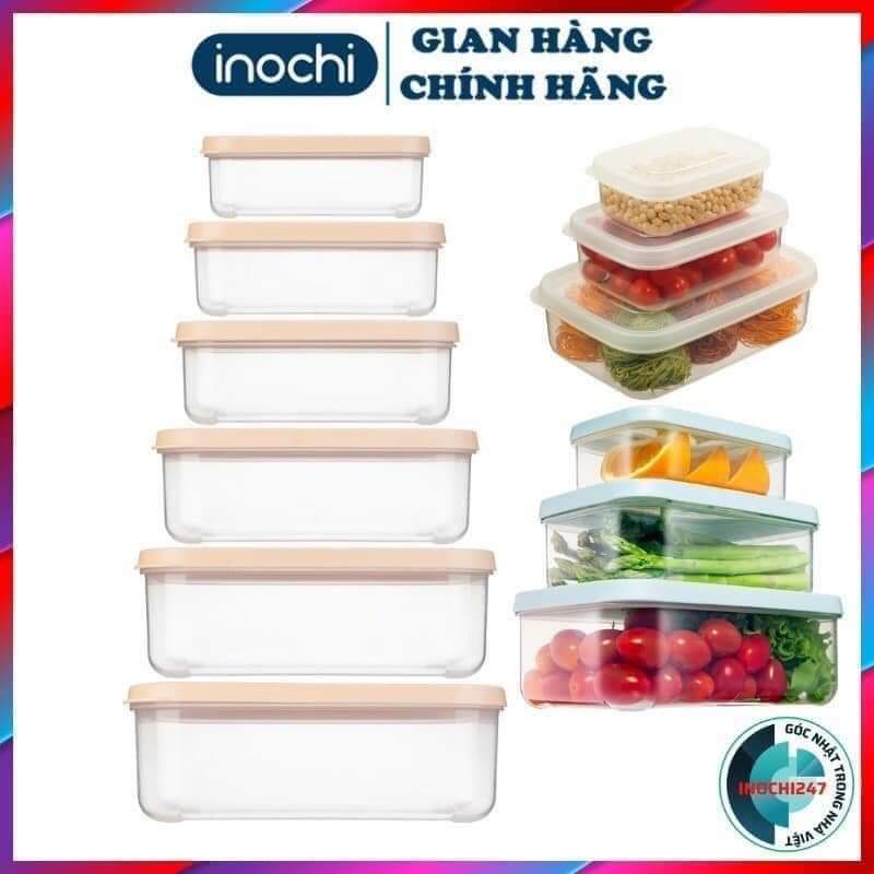 Set of 6 Inochi Odorless Rectangular Plastic Food Containers (500-750 ...