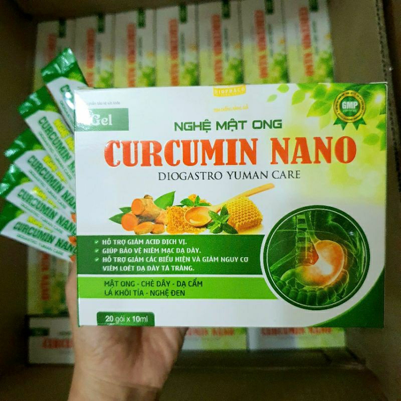 [20 Packages] Box of 20 Packets of Turmeric Honey Curcumin Nano Gel to reduce stomach and ...