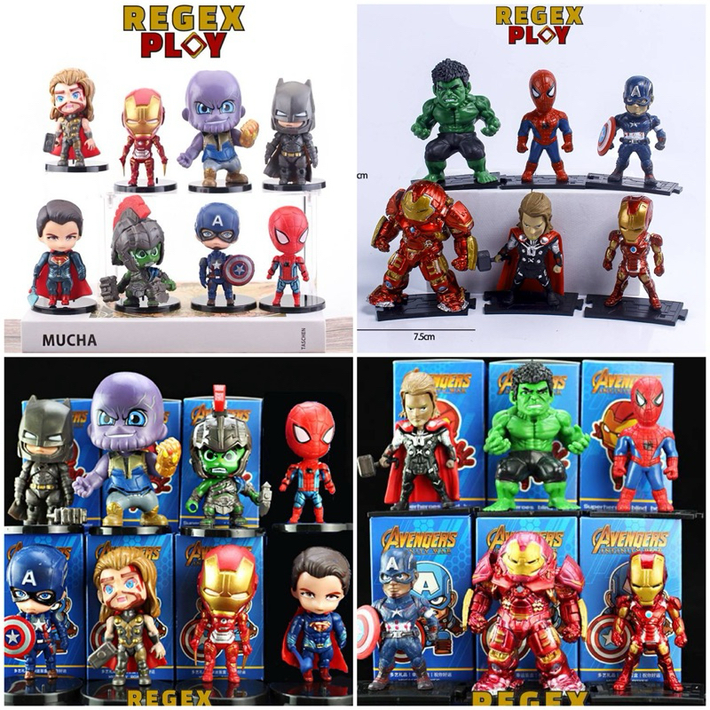 (With Box) Blind Box/Blind Box of 6 Cute AVENGERS B8 Models Extremely ...