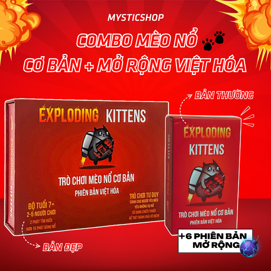 Viet Hoa Exploding Cat Level - Exploding Cat and Werewolf Board Game ...