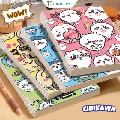 Cute Chiikawa-shaped A5/B5 notebook cover, 120 pages, 10 pins, easy to ...