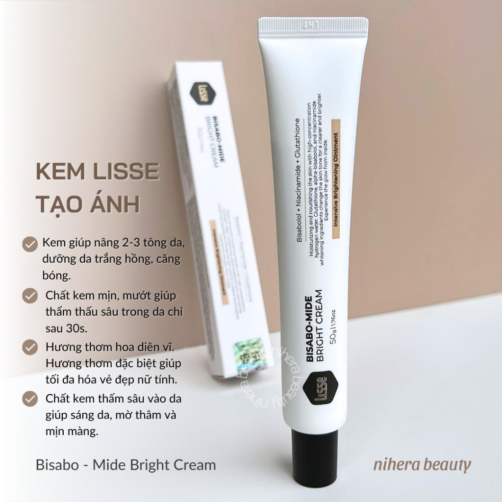 Bisabo - Mide Bright Cream Lisse 50g (New model) | Shopee Malaysia