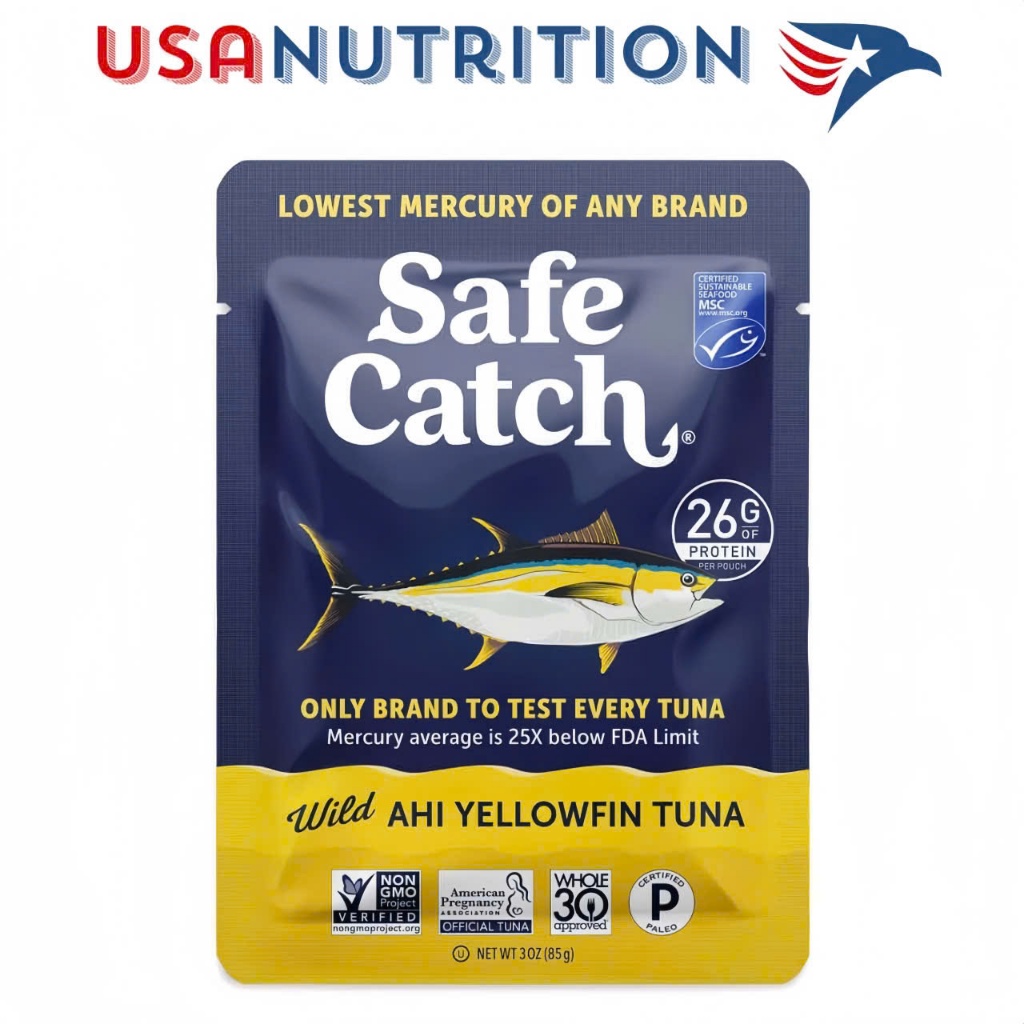 Wild Ahi Yellowfin Tuna "Safe Catch" low mercury yellow fin Tuna: 1 ...