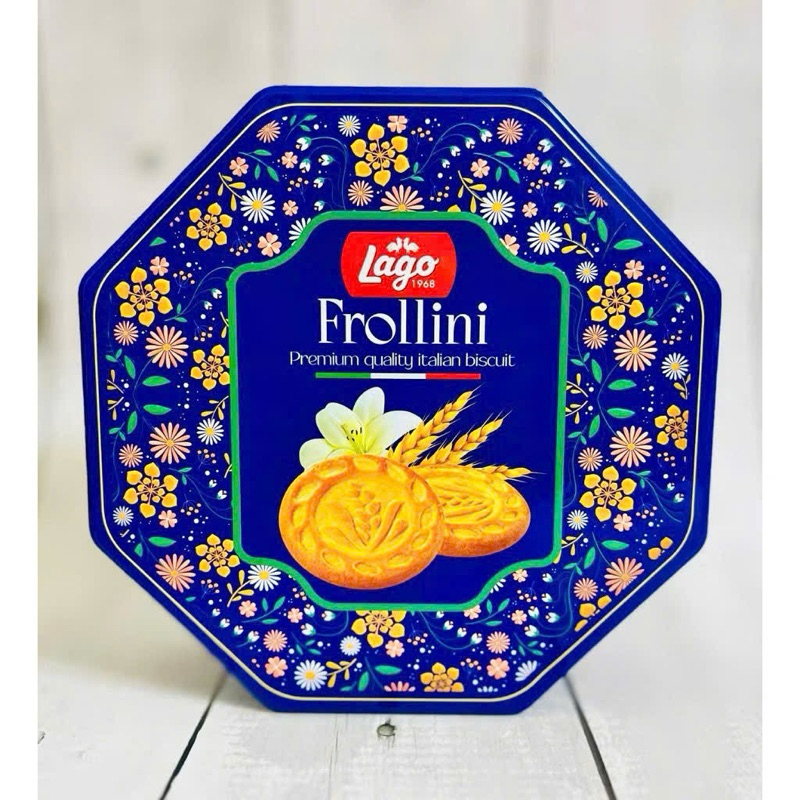 (Gift CNY 2025) Frollini Lago butter cookies hexagonal tin box 320g ...