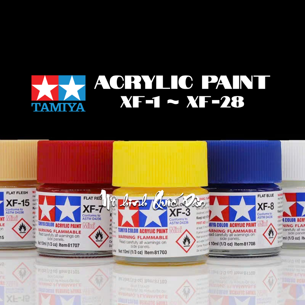 Tamiya Acrylic Color XF1 - XF28 | Acrylic base paint | Military Model ...