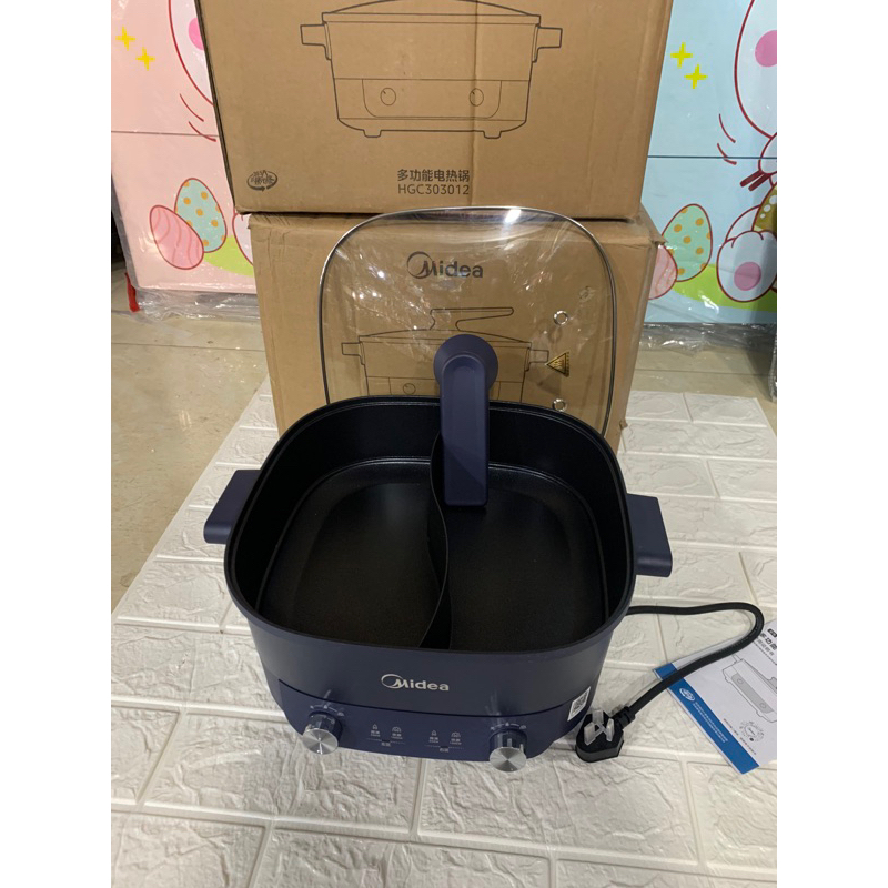 Midea electric hot pot 6 liters-2000w - 2 compartment pot | Shopee Malaysia