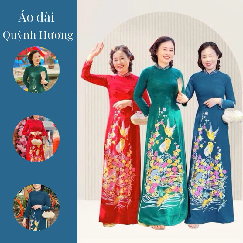 Five-colored Ao Dai - High-end designer Ao Dai by Quynh Huong | Shopee Malaysia