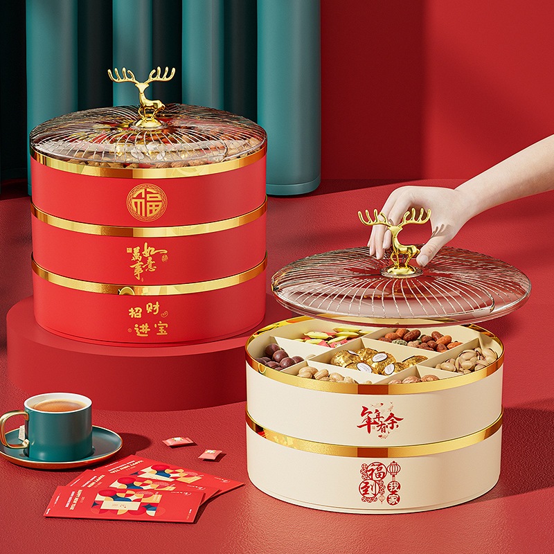 Confectionery Box, Jam Tray CNY 2025 Modern Design, Luxurious Colors ...