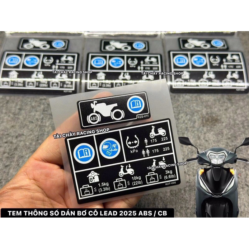 [ 1 STAMP ] ANTIQUE DECAL SPECIFICATIONS STICKER FOR LEAD 2025 ABS ...