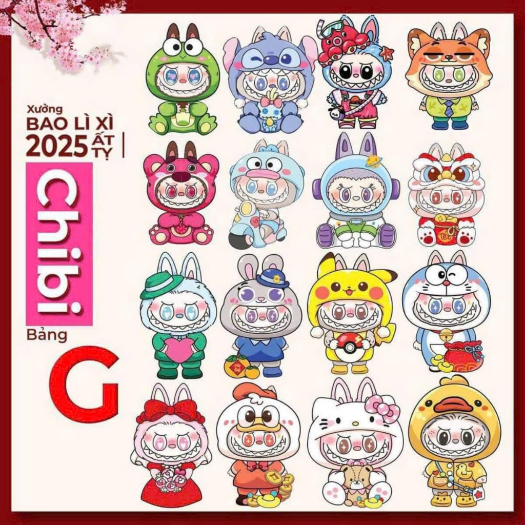 Chipi 2025 Lucky Money, Combo of 100 Red Packets Mixed with Many ...