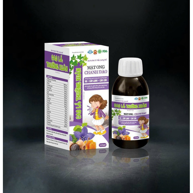 Ivy Leaf Extract Cough Syrup - Honey, Peach Lemon - Supports cough ...