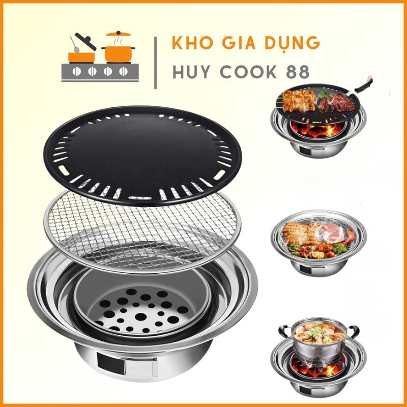 Convenient Huycook smokeless charcoal grill, super compact outdoor meat ...