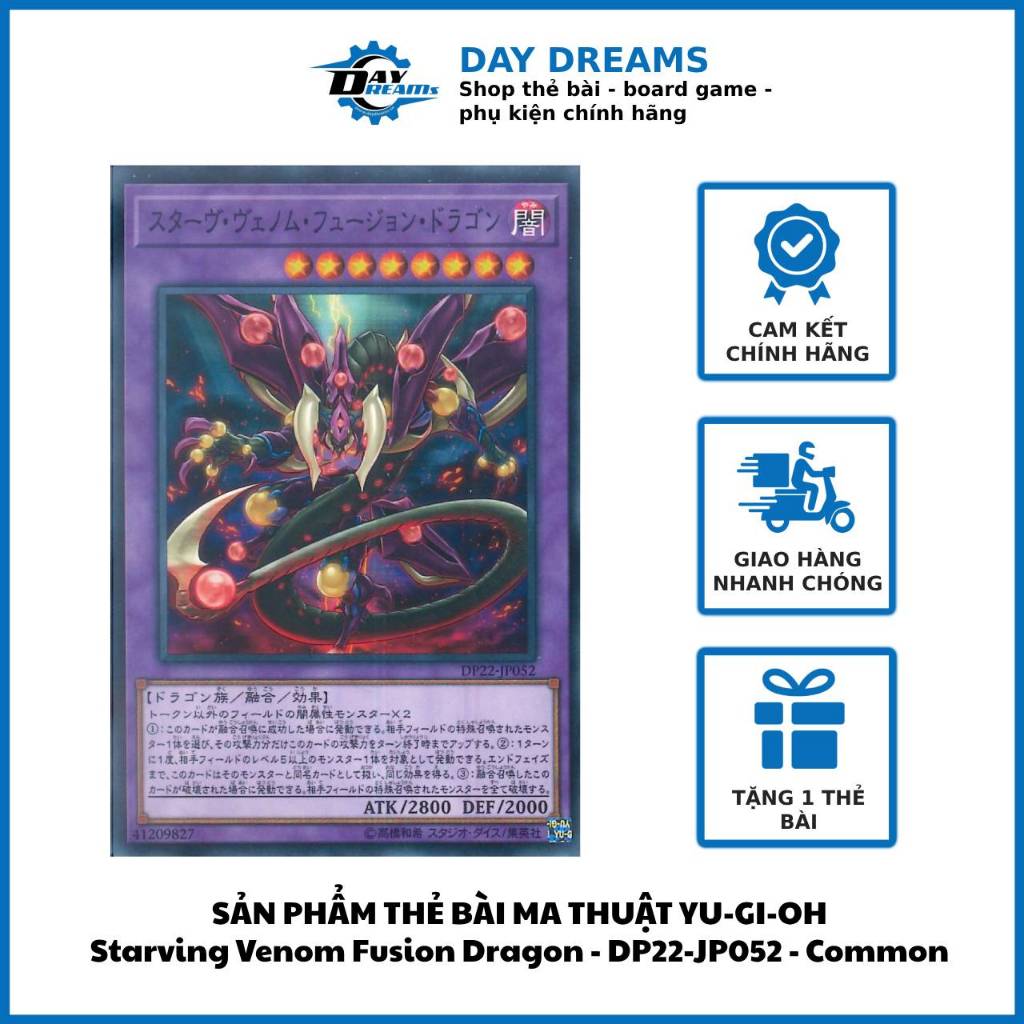 GENUINE YUGIOH CARD: Starving Venom Fusion Dragon - DP22-JP052 - Common | Shopee Malaysia