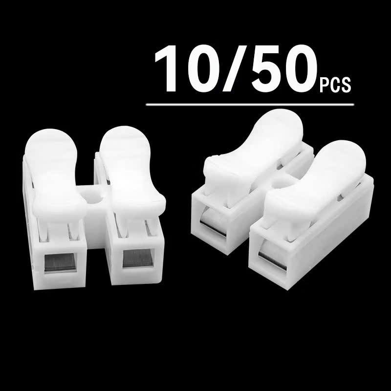 XO 10/50pcs CH2 Quick Wire Cable Connector, Terminal Block Spring ...