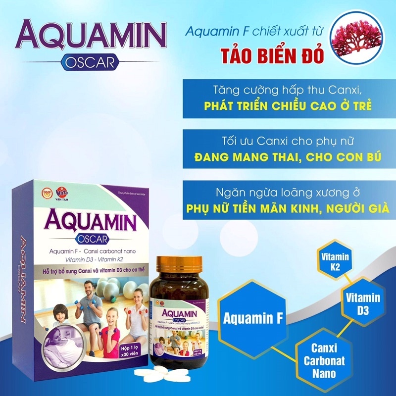 Aquamin OSCAR – Calcium and Vitamin D3 Supplement Product box of 30 ...