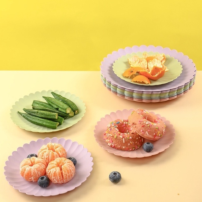 Flower-shaped Plastic Fruit Plate – Fruit Basket, Creative Snack Plate ...