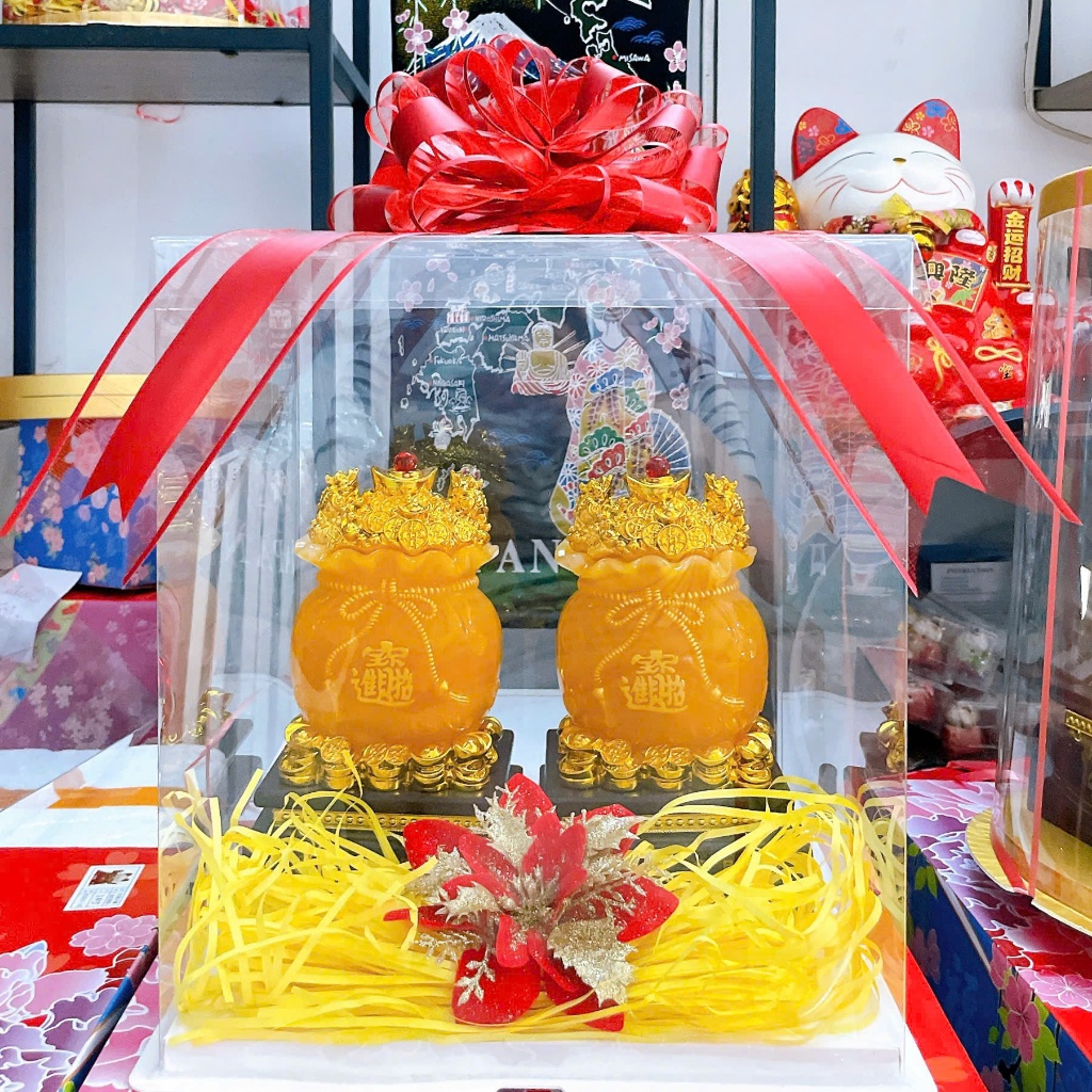 (ACTUAL Picture) GIFT BOX LUCKY FENG SHUI KIM BAO MONEY BAGbag - GIFT ...
