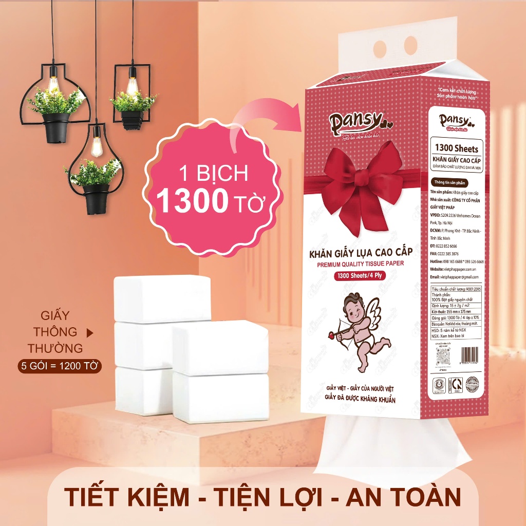 Vn COMBO 6 packs of premium multi-purpose tissue paper 7,800 sheets/4 ...