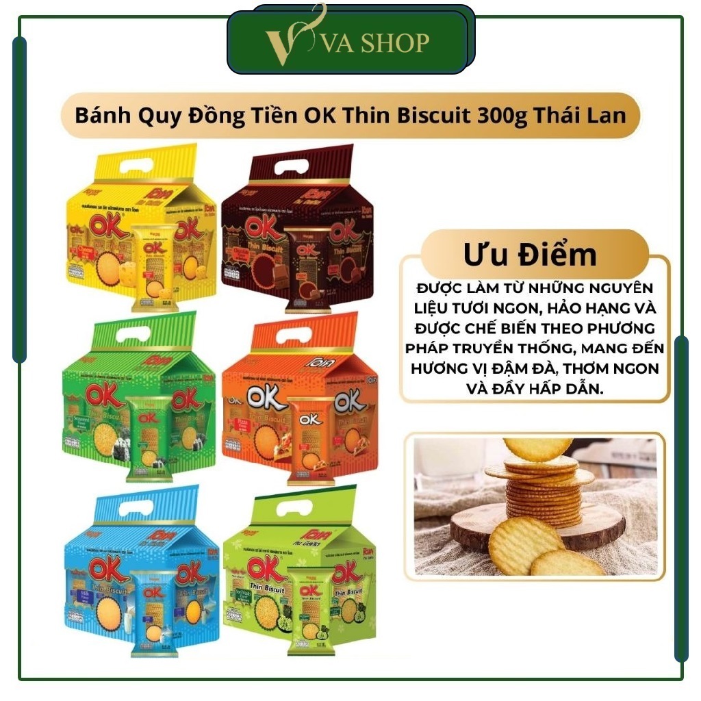 Thai thin slice biscuits - OK Thailand biscuits, 360g/12 packs ...