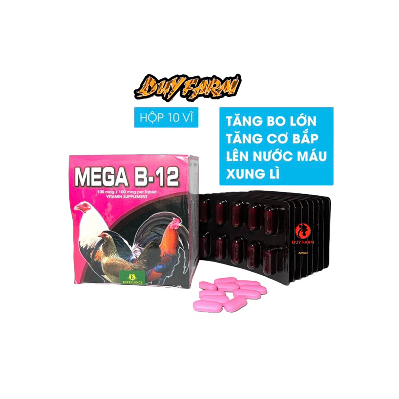 Mega b12 chicken nutrition, 1 box has 10 doses. Imported genuine ...